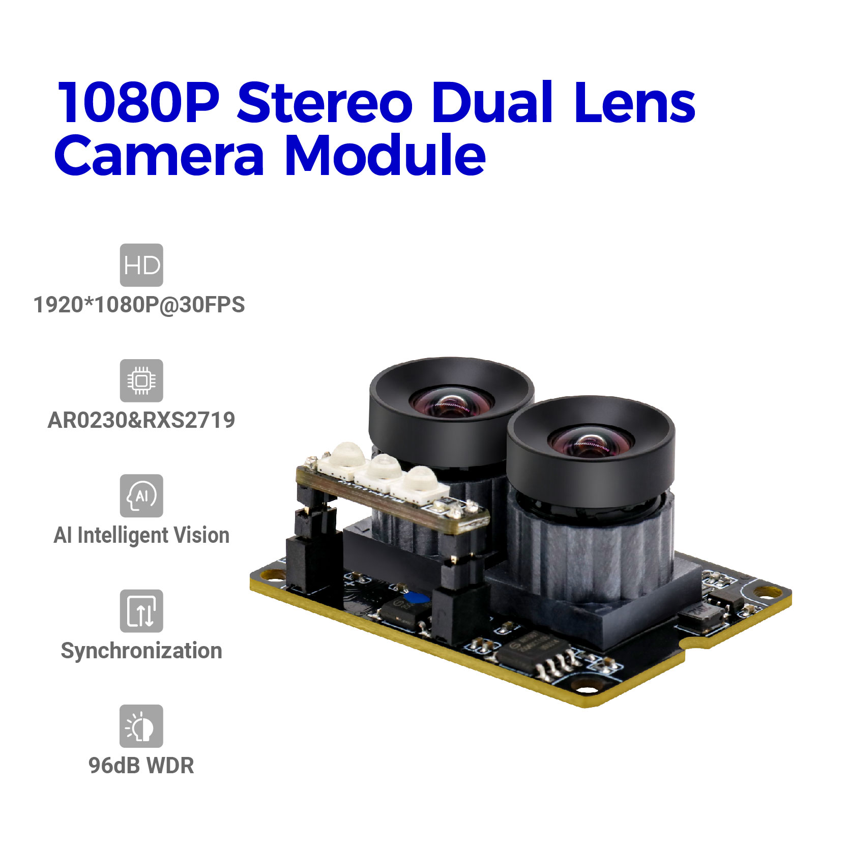 Wholesale 2MP WDR Dual Lens Camera Module Manufacturer and Supplier | Hampo