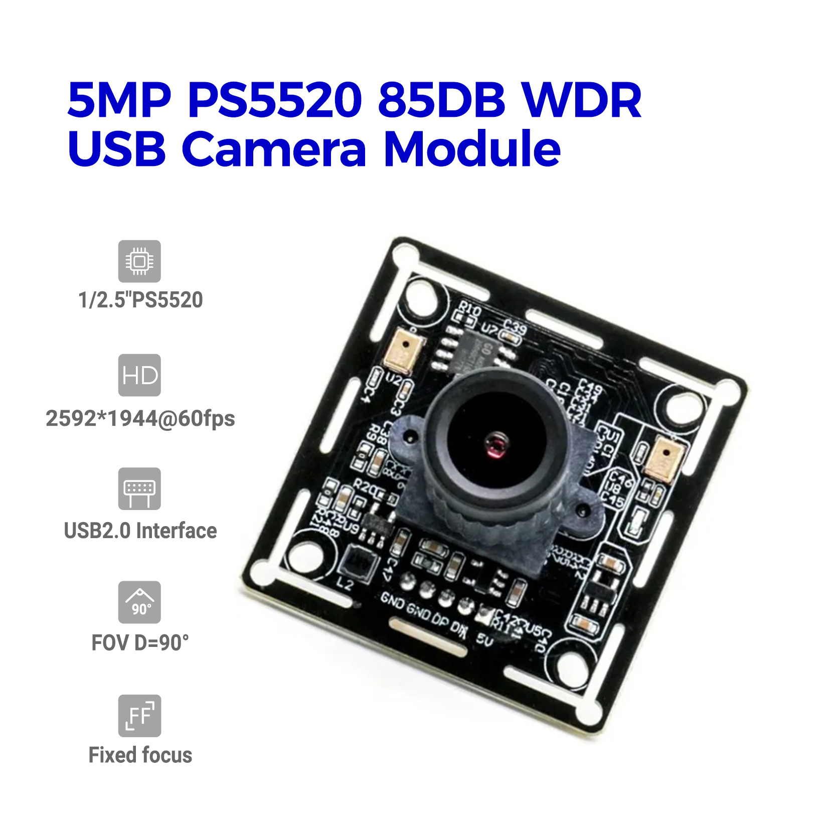 Wholesale 5MP USB Camera Module Support WDR Manufacturer and Supplier ...
