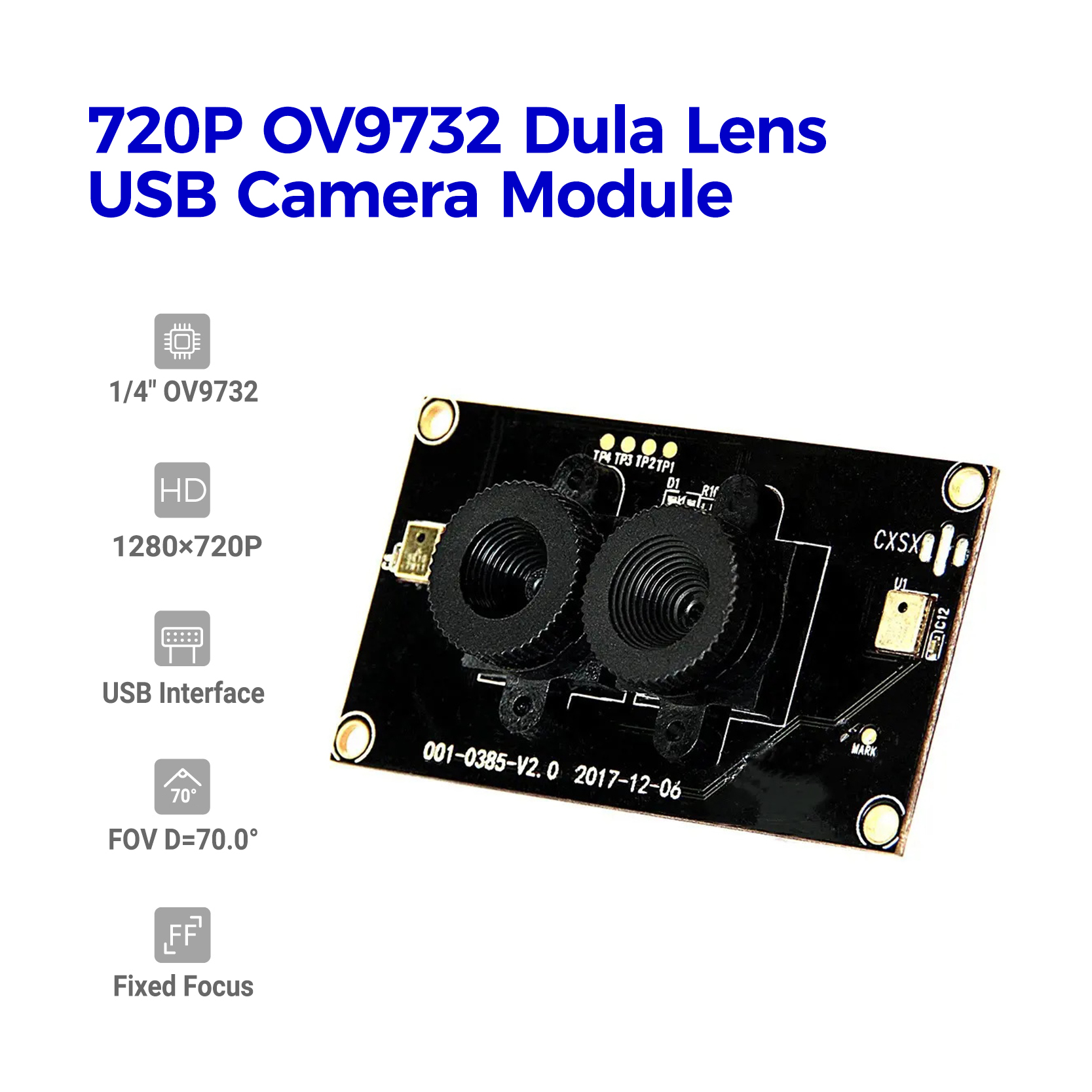 Wholesale 720P OV9732 Dual Lens Camera Module Manufacturer and Supplier ...