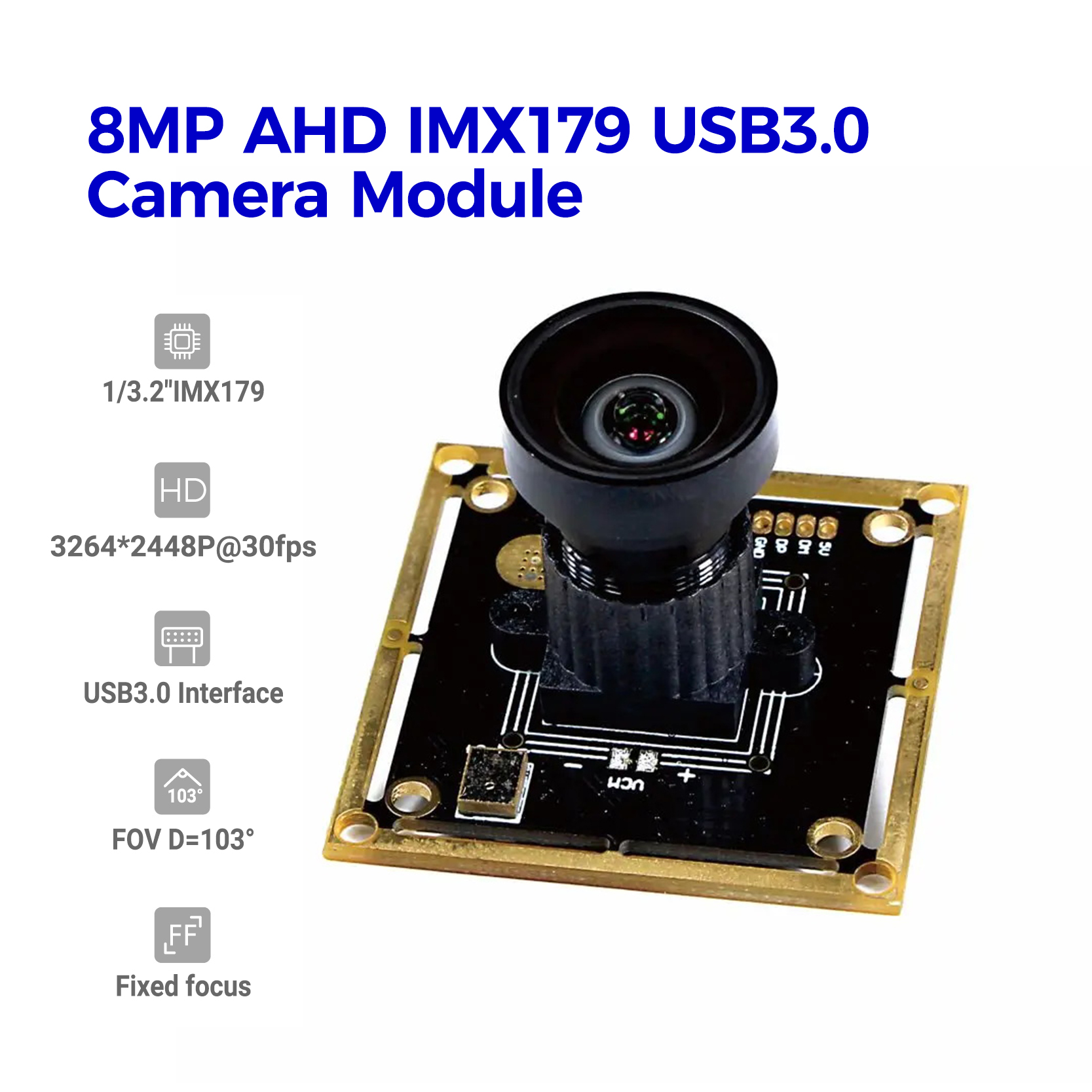 Wholesale Customized 8MP IMX179 AHD USB3.0 Camera Module Manufacturer and Supplier | Hampo