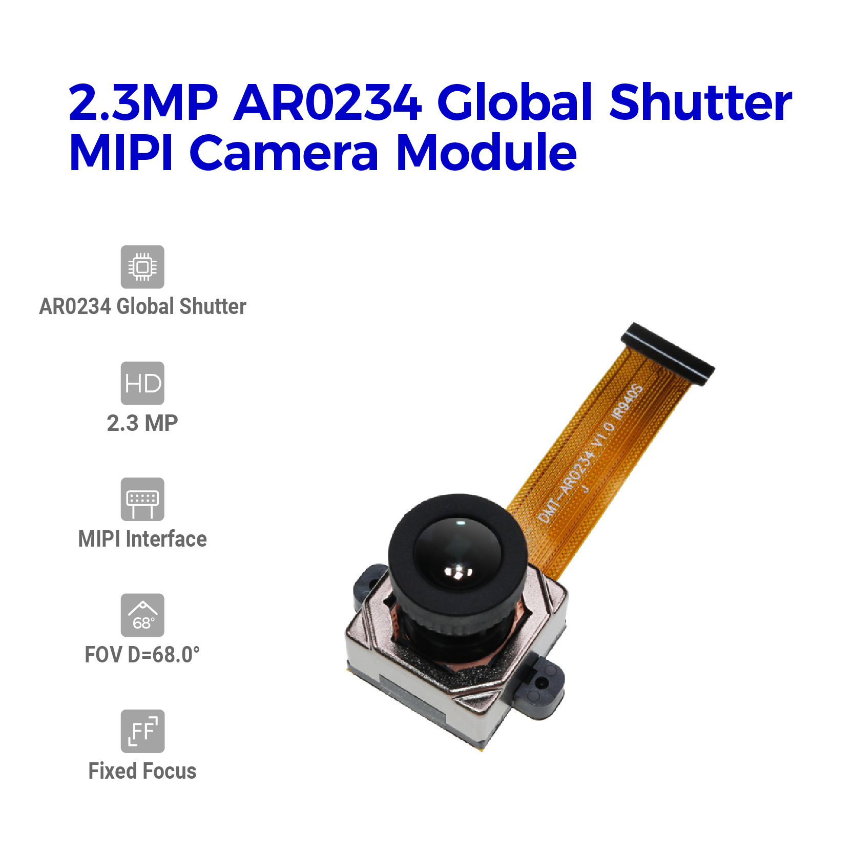 Wholesale AR0234 Global Shutter Auto Focus Mipi Camera Module Manufacturer and Supplier | Hampo