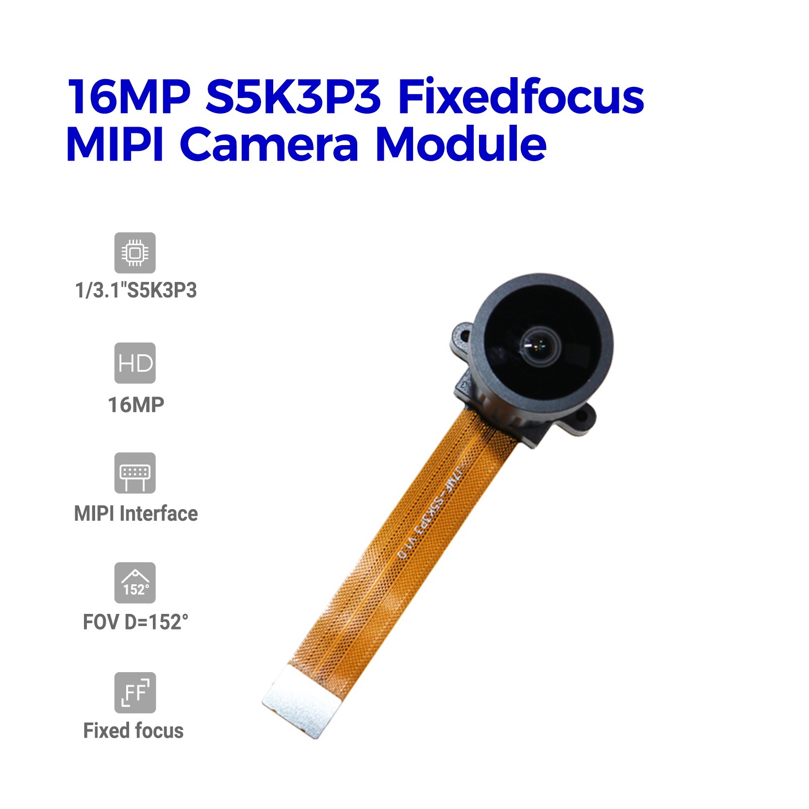 Wholesale 16MP S5K3P3 ISP Smartphone M12 Fixed Focus Dvp Camera Module ...