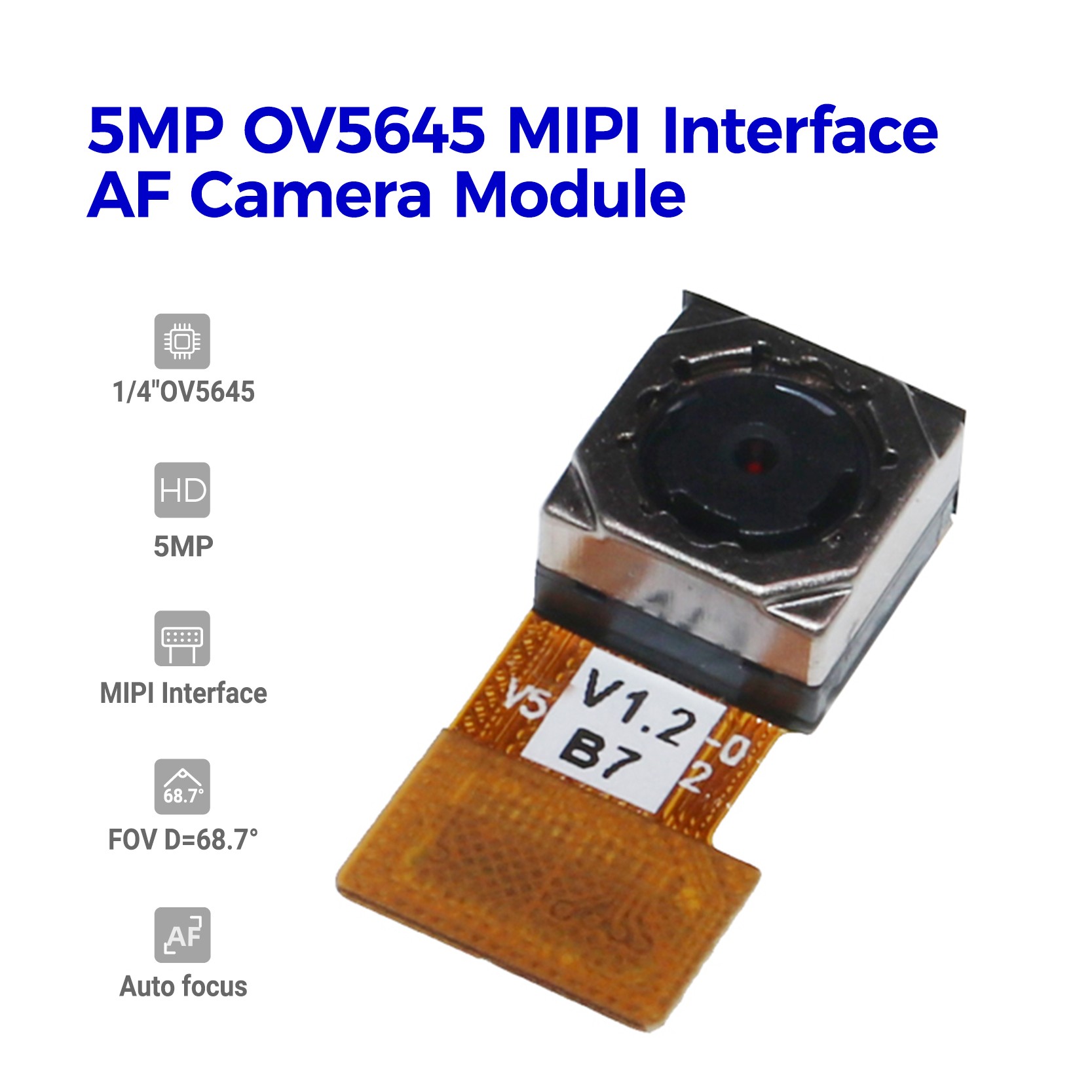 Wholesale OV5645 AF sdk Mini 2K High Resolution MIPI Camera Module Manufacturer and Supplier | Hampo