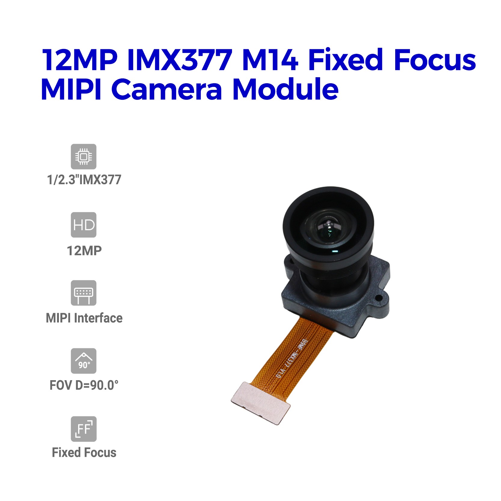 Wholesale 12MP IMX377 MIPI Interface M14 Fixed Focus Camera Module ...