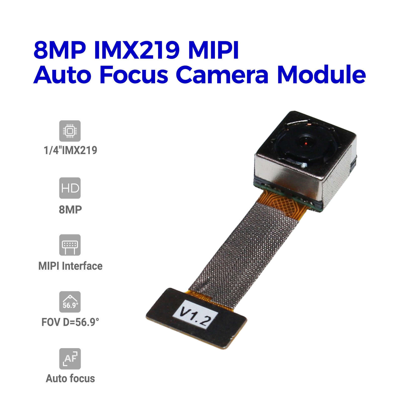 Wholesale 8MP IMX219 MIPI Camera Module with AF Auto Focus Lens Manufacturer and Supplier | Hampo