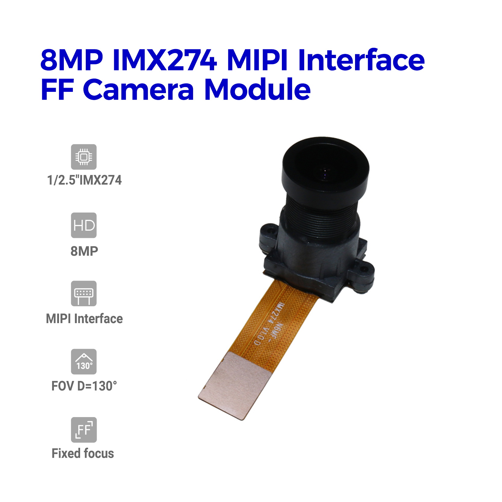 Wholesale 8MP Sony Cmos Sensor IMX274 140Degree Wide Angle MIPI Camera ...