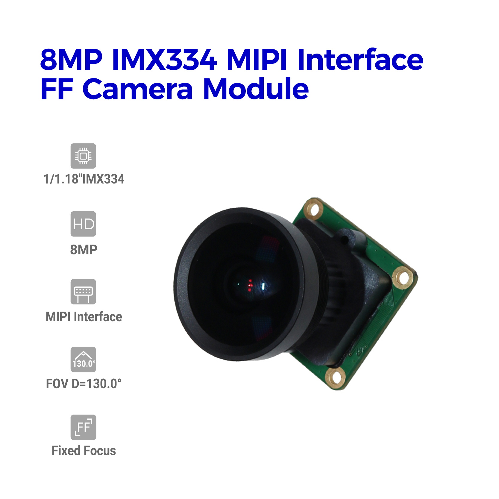 Wholesale 4K 8MP Sony IMX334 Low Illumination MIPI Fixed Focus Camera Module Manufacturer and ...