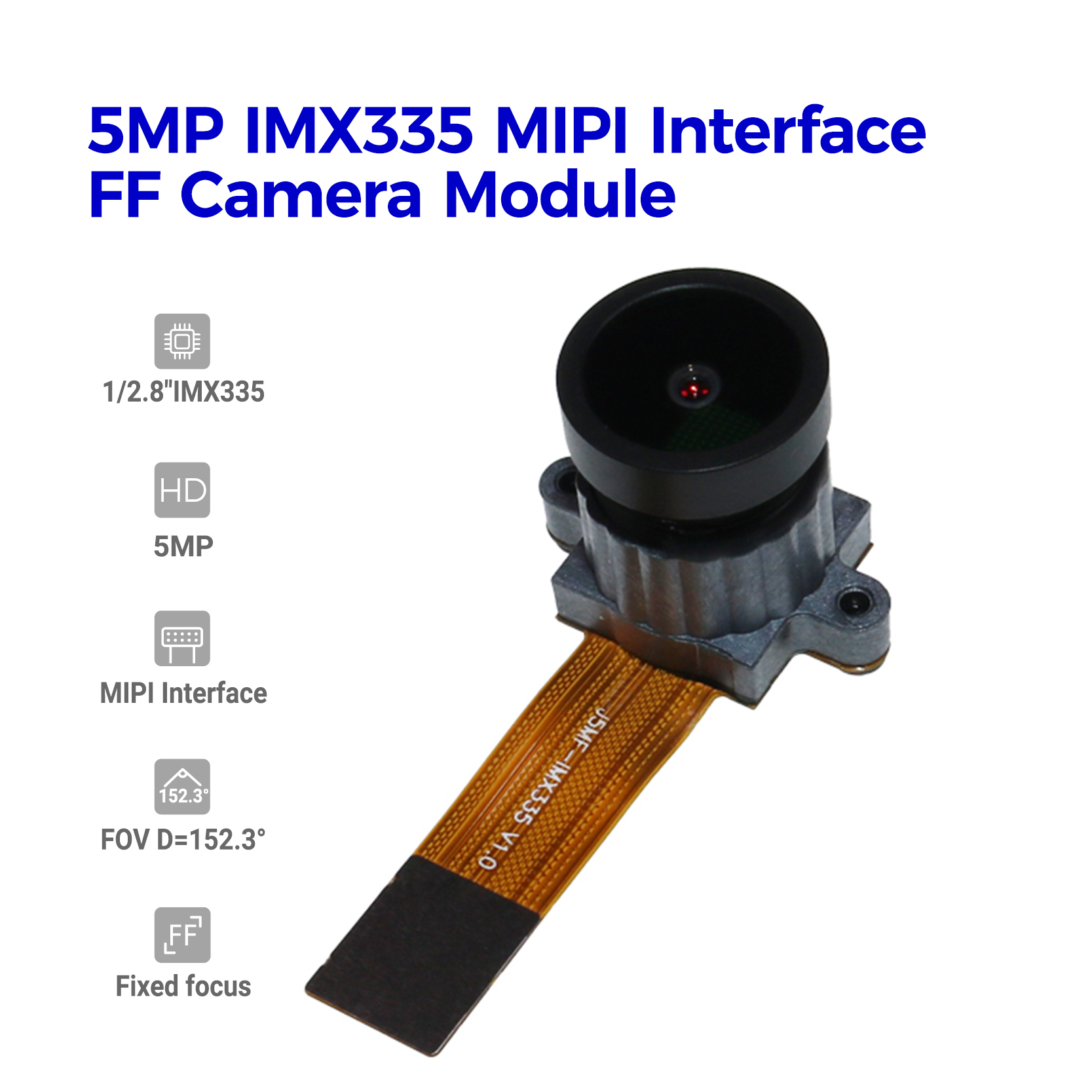Wholesale 5MP Sony IMX335 MIPI Interface M12 Fixed Focus Camera Module ...