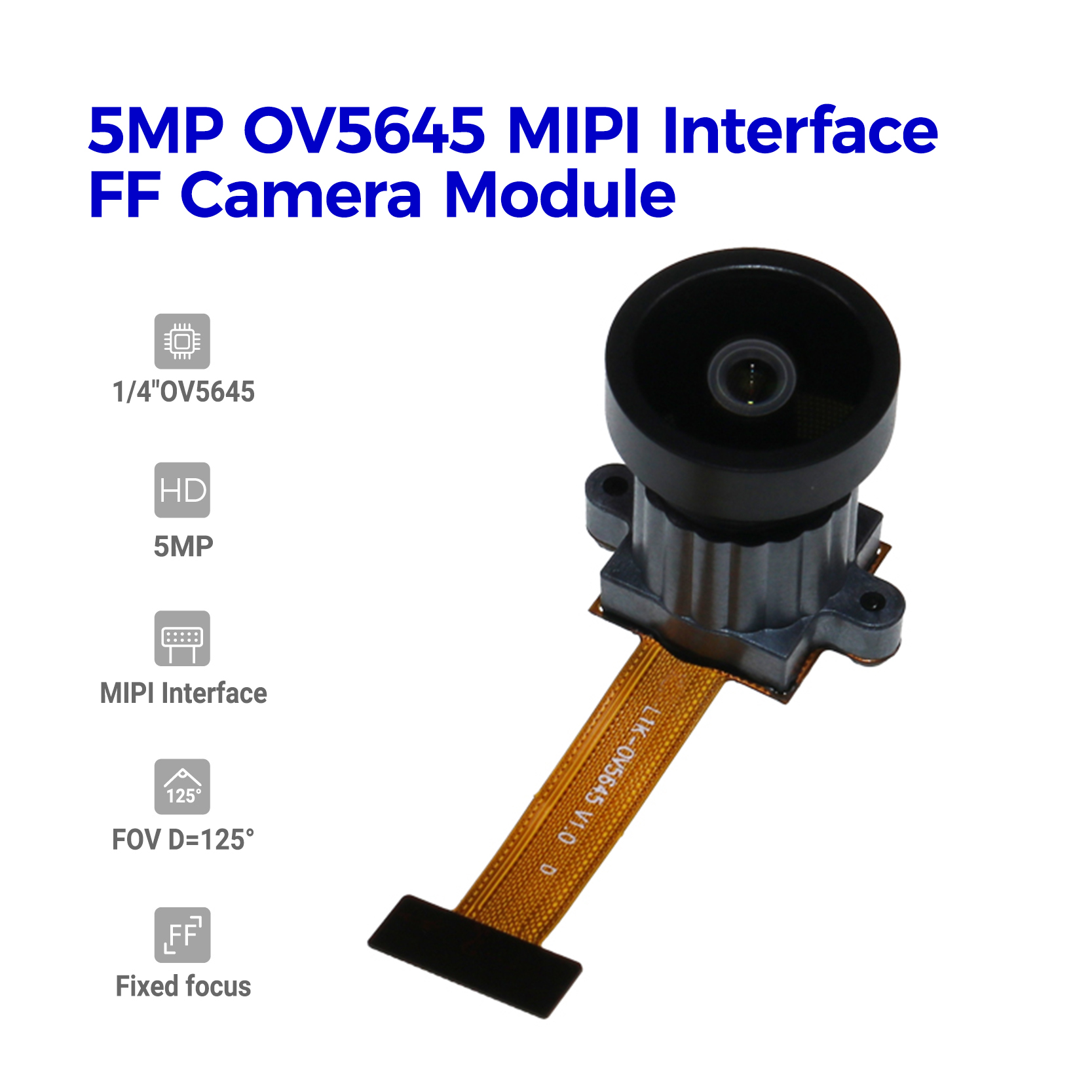 Wholesale 5MP OV5645 MIPI Interface M12 Fixed Focus Camera Module ...