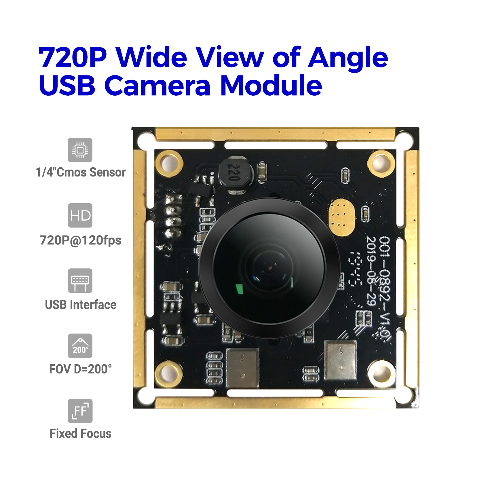 Wholesale 1MP Wide Angle USB Camera Module Manufacturer and Supplier | Hampo